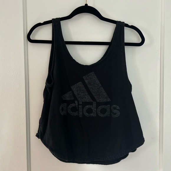 adidas | Tops | Adidas Scoop Neck Cropped Tank | Poshmark